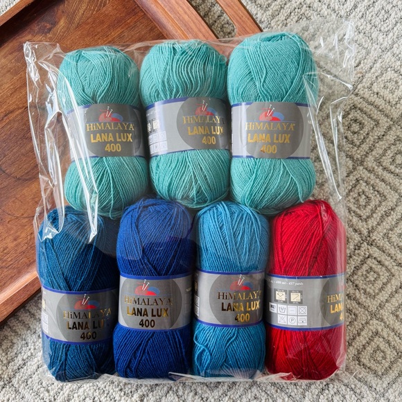 Yarn | Art | Yarn Bundle Set 7 Skeins Himalaya Lana Lux Yarn Set Wool ...